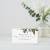 Tropical Floral Enclosure Card | Zazzle