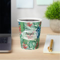 Tropical Floral Greenery Paper Cups | Zazzle