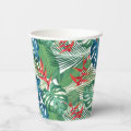 Tropical Floral Greenery Paper Cups | Zazzle