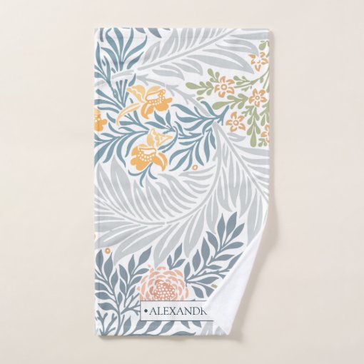 Tropical Floral pattern leaf design Bath Towel Set | Zazzle