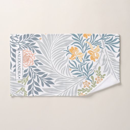 Tropical Floral pattern leaf design Bath Towel Set | Zazzle