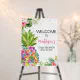 Tropical Floral Pineapple Welcome Sign | Zazzle