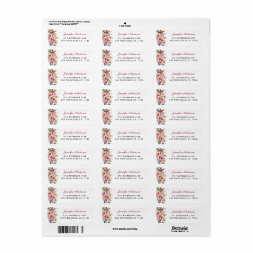 Tropical Floral Return Address Label | Zazzle
