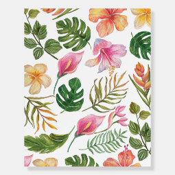 Tropical Floral Welcome Sign Birthday Baby Shower | Zazzle