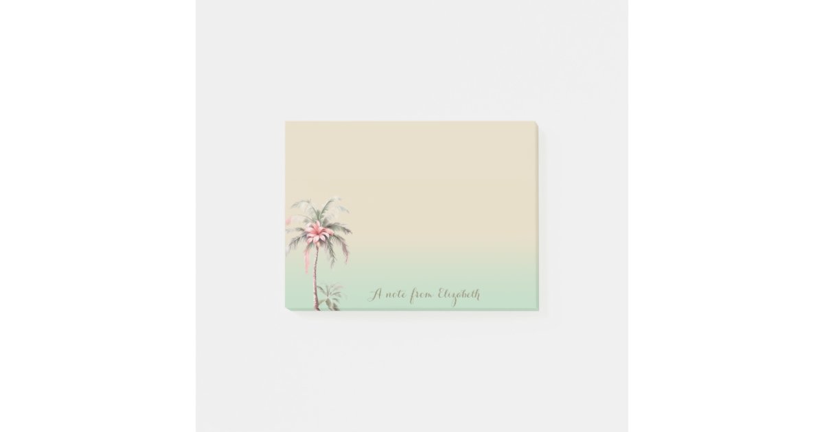 Tropical Flower Palm Tree Post-it Notes | Zazzle