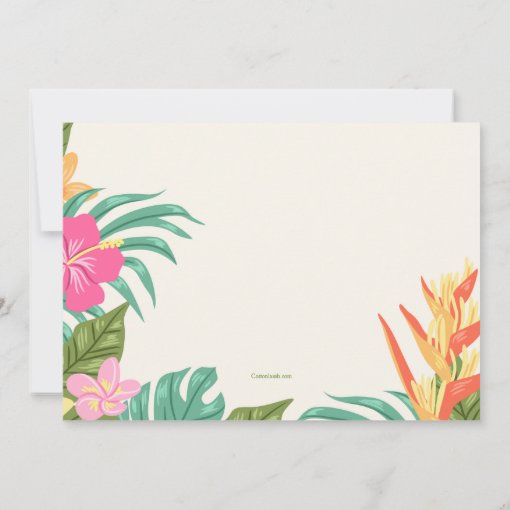 Tropical Flowers Invitation | Zazzle
