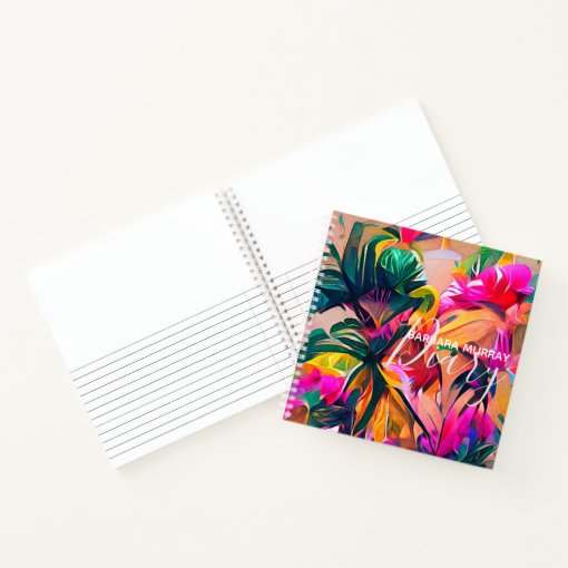 Tropical Flowers Notebook | Zazzle