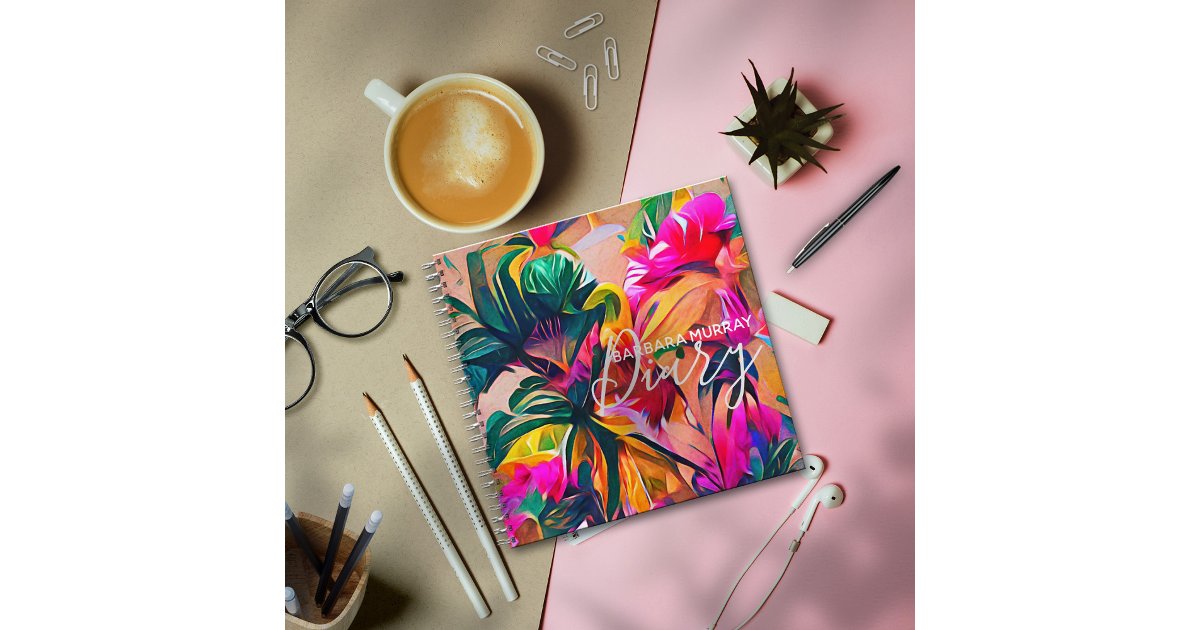 Tropical Flowers Notebook | Zazzle