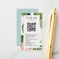 Tropical flowers QR Code online RSVP Enclosure | Zazzle