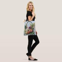 Tropical Foliage Arched Window Tote Bag | Zazzle