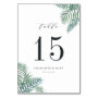 Tropical Foliage | Personalized Table Number Card | Zazzle