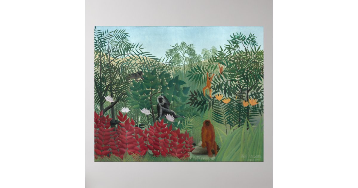 Tropical Forest - Henri Rousseau Fine Art Poster | Zazzle