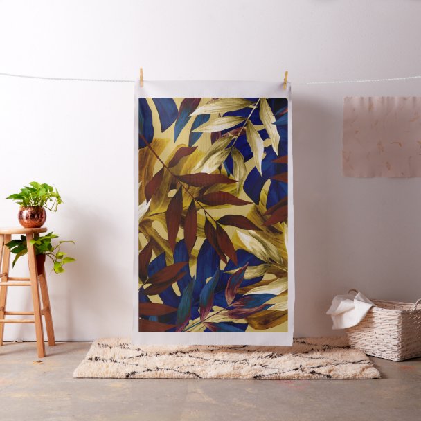 Exotic Tropical Forest Pattern Fabric | Zazzle.com