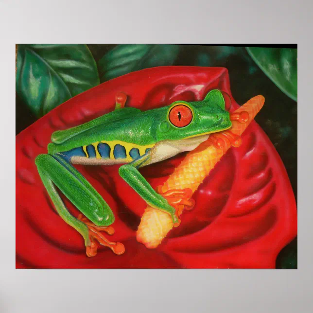 Tropical Frog Poster | Zazzle