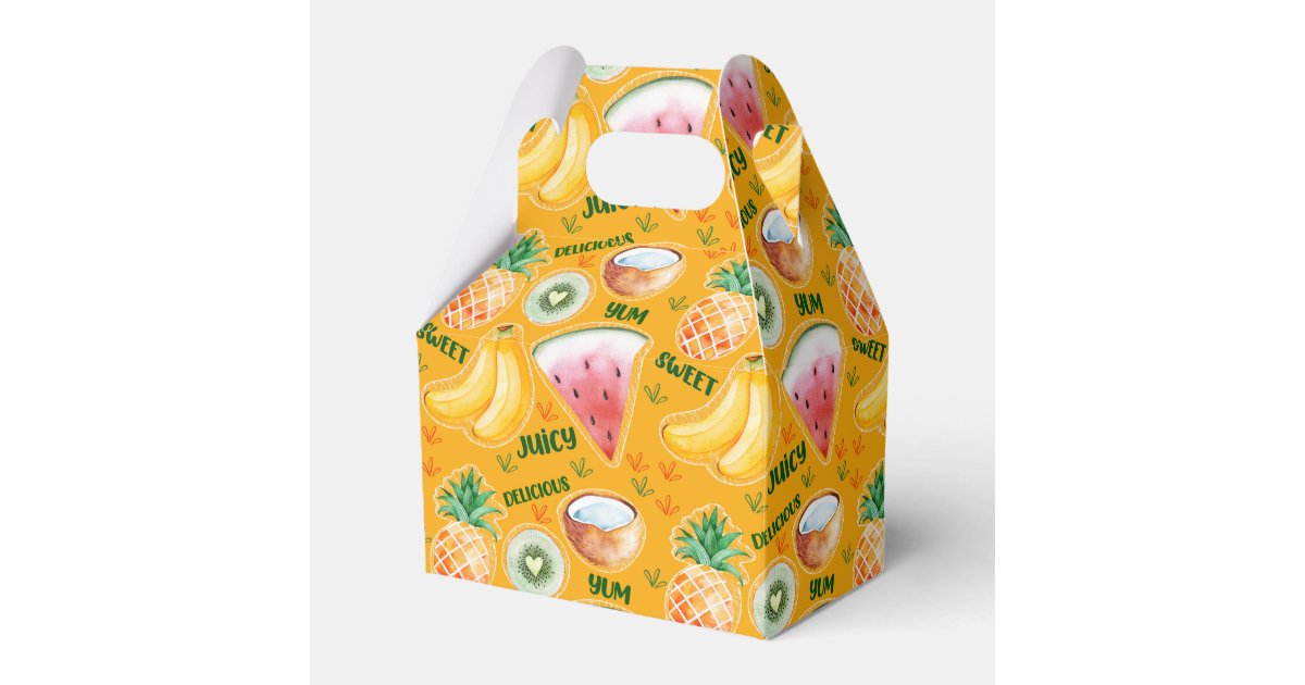 Tropical Fruit Favor Box | Zazzle