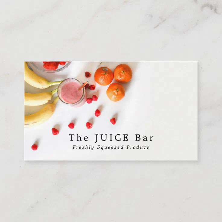 Tropical Fruit, Juice Bar Business Card | Zazzle