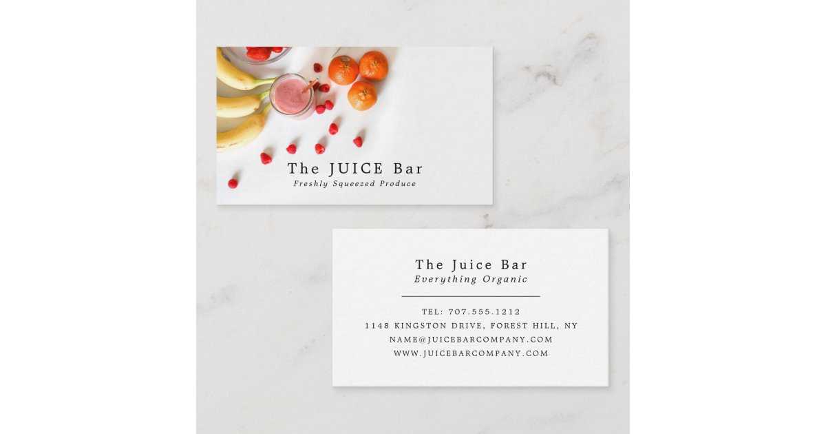 Tropical Fruit, Juice Bar Business Card | Zazzle
