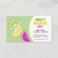 Tropical Fruit Smoothie Juice Bar Business Card | Zazzle