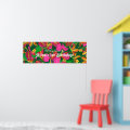 Tropical Garden Floral Birthday Party Banner Poster | Zazzle