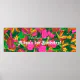 Tropical Garden Floral Birthday Party Banner Poster | Zazzle
