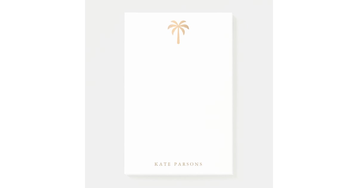 Tropical Gold Palm Tree Post-it Notes | Zazzle