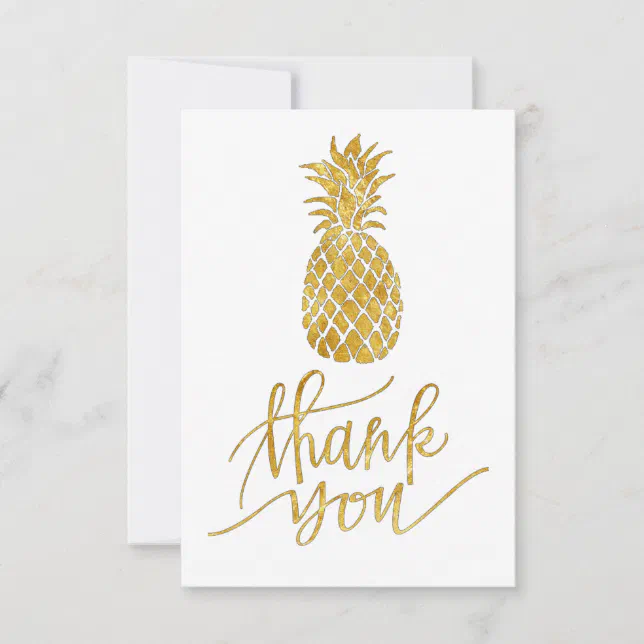 tropical golden pineapple thank you | Zazzle