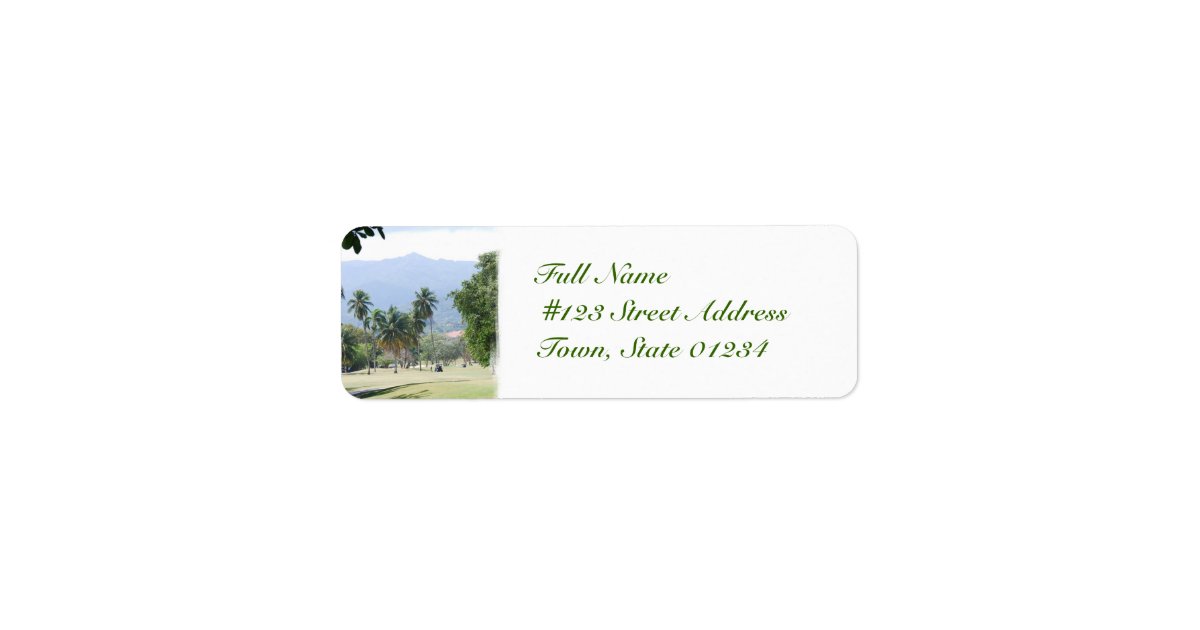 Tropical Golf Course Mailing Labels | Zazzle