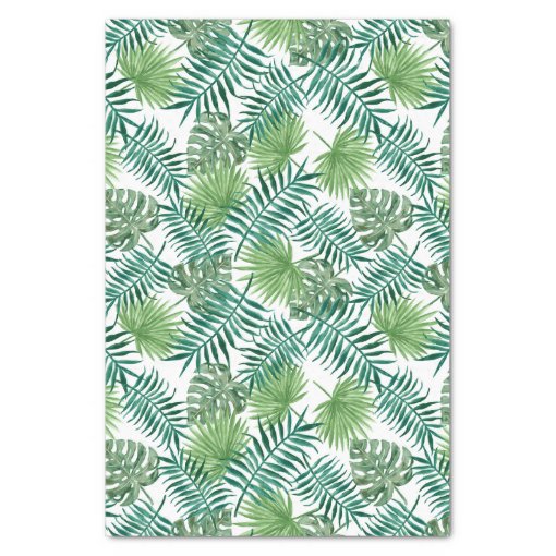 Tropical Green Foliage Tissue Paper | Zazzle