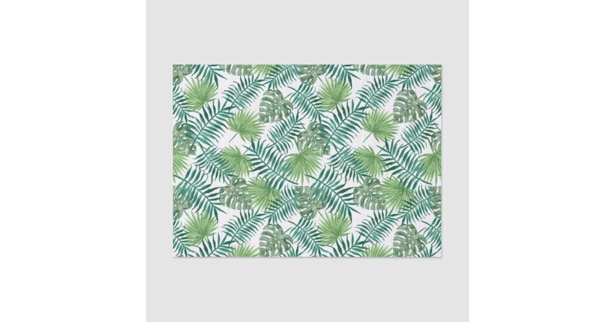 Tropical Green Foliage Tissue Paper | Zazzle