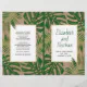 Tropical green gold rustic bi-fold wedding program | Zazzle