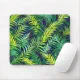 Tropical Green Leaf Fern Pattern Mouse Pad | Zazzle