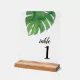 Tropical Greenery Palm Clear Table Number Acrylic Sign | Zazzle