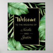 Tropical Greenery Welcome Sign | Zazzle