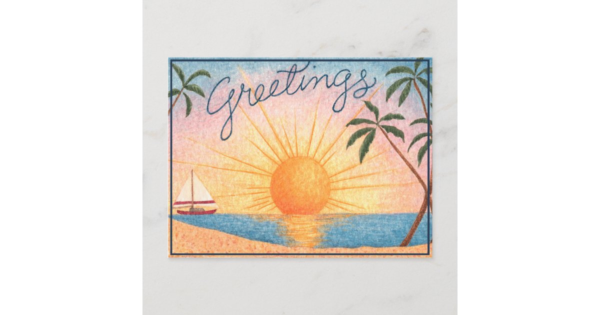 Tropical Greetings - Postcard | Zazzle