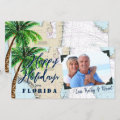 Tropical Happy Holidays from Florida Nautical Holiday Card | Zazzle