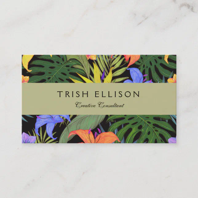 Tropical Hawaii Aloha Flower Graphic Business Card | Zazzle
