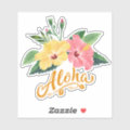 Tropical Hawaiian Flowers Hibiscus Decal Sticker | Zazzle