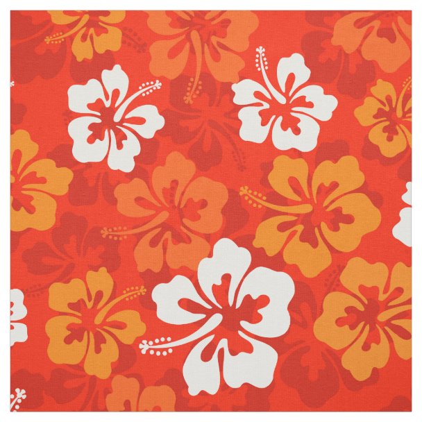 Hawaiian Print Fabric | Zazzle