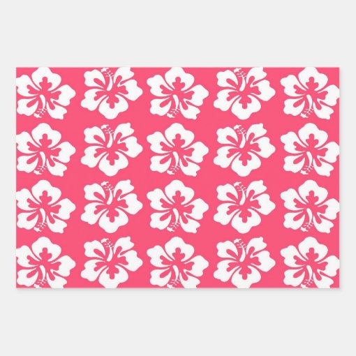 Tropical Hawaiian Hibiscus Flowers Wrapping Paper Sheets | Zazzle