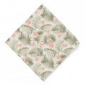 Tropical Hisbiscus Palm Tree Pattern Bandana | Zazzle