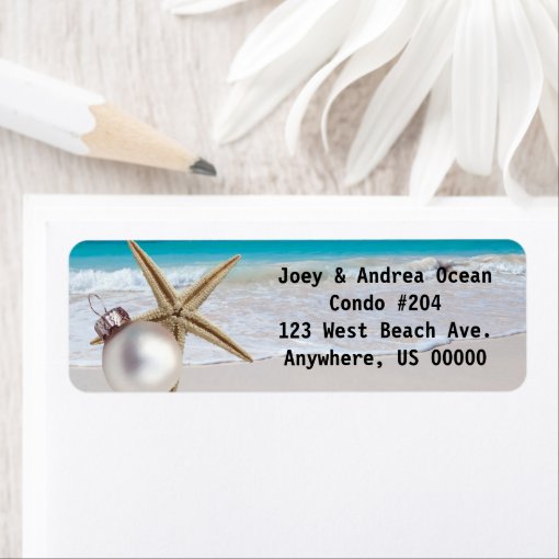 Tropical Holiday Custom Address Labels | Zazzle