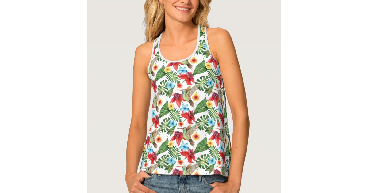 Tropical Hummingbird Tank Top | Zazzle