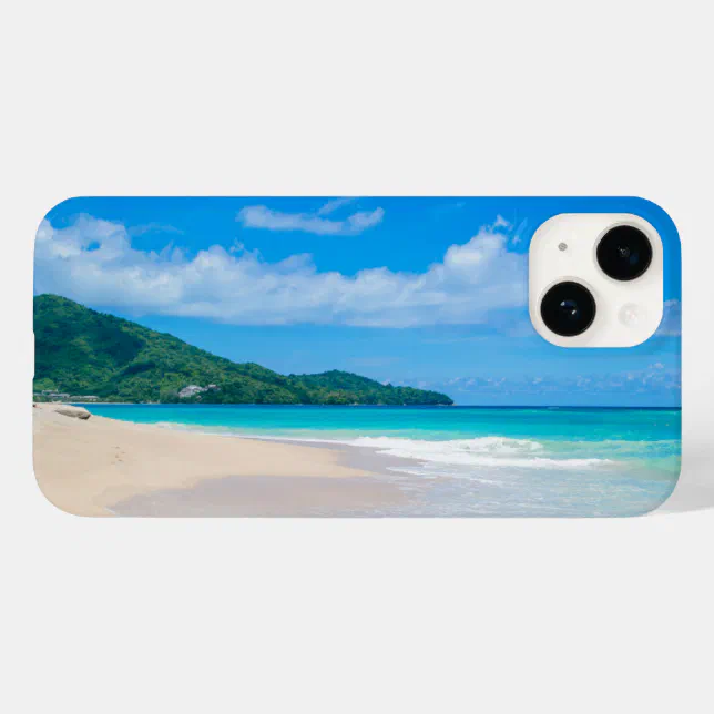 Tropical Island Beach, Blue Sky Case-Mate iPhone Case | Zazzle