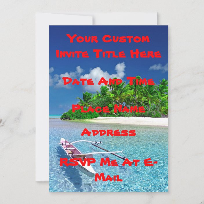 Tropical Island Getaway Invitation | Zazzle.com