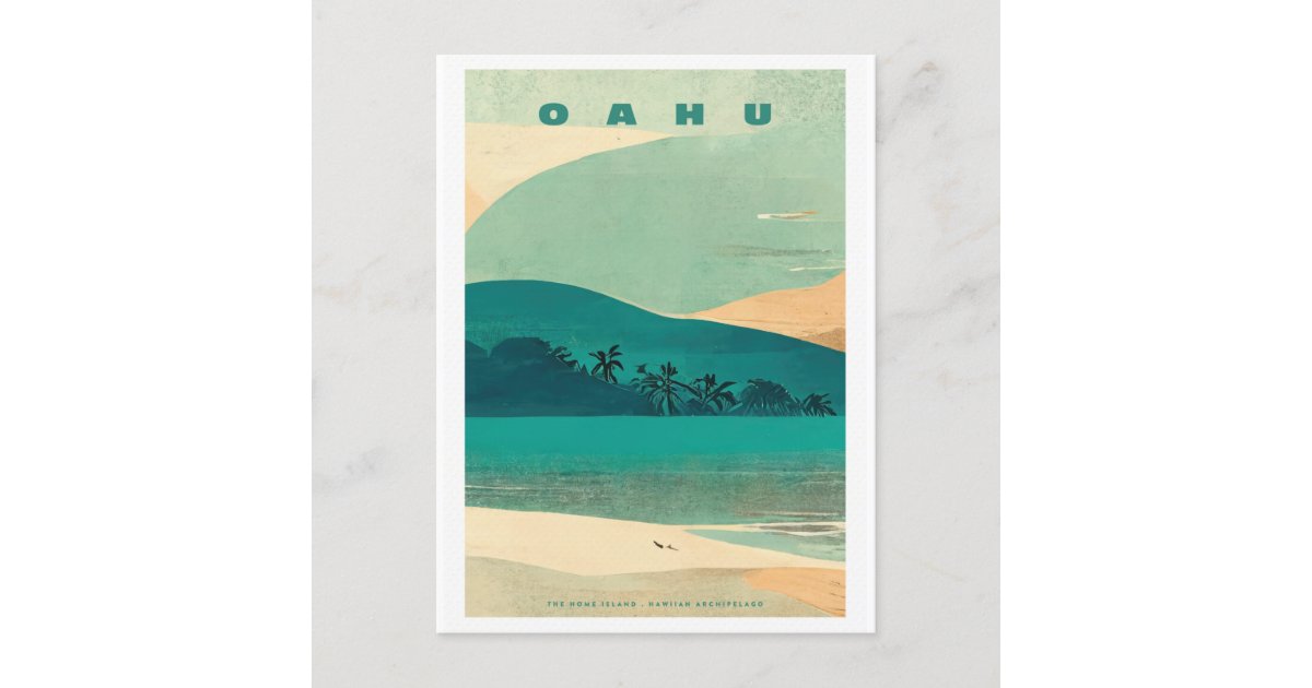 Tropical Island Oahu Postcard | Zazzle