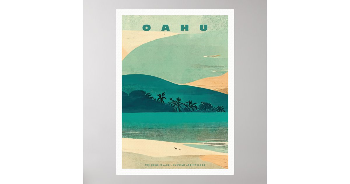 Tropical Island Oahu Poster | Zazzle