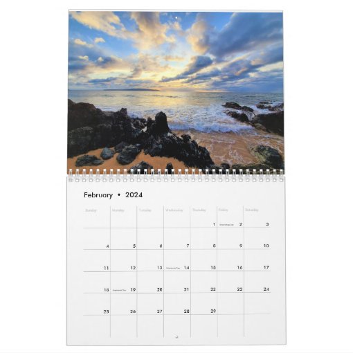 Tropical Island Paradise Maui Hawaii Calendar | Zazzle