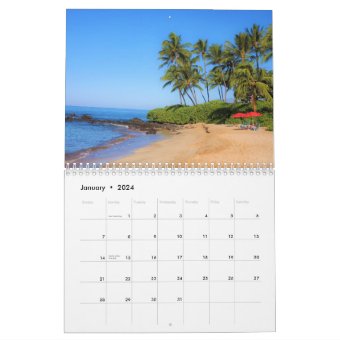 Tropical Island Paradise Maui Hawaii Calendar | Zazzle