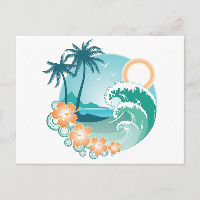 Tropical Island Postcard | Zazzle