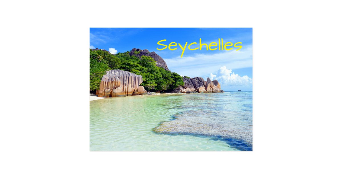 Tropical Island Seychelles Vacation Postcard | Zazzle.com